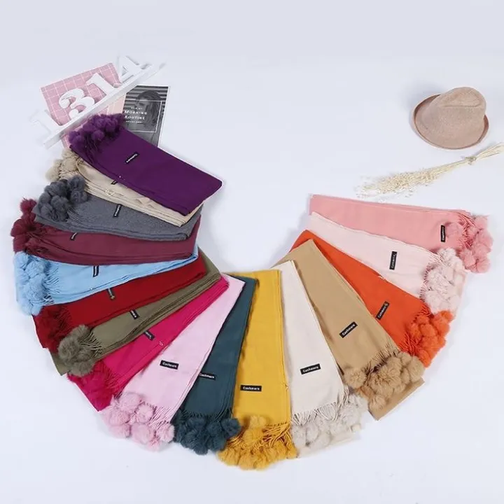 Ball Cashmere Stoller for Girls Women Soft Warm Elegant Knitted Shawl ...