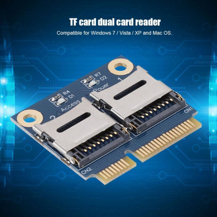 New Mini PCI-e to Dual Micro Secure Digital TF Adapter Card Converter ...