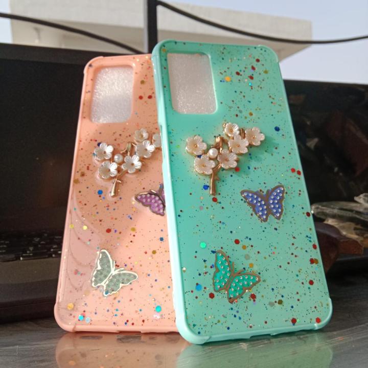 Oppo_A16 Back Cover Glitter Case Soft Silcone Camera Protection Back ...