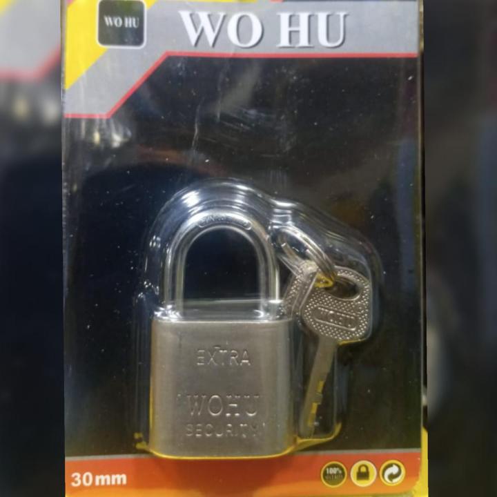 Wohu stainless steel standard shackle padlock 30 mm | Daraz.pk
