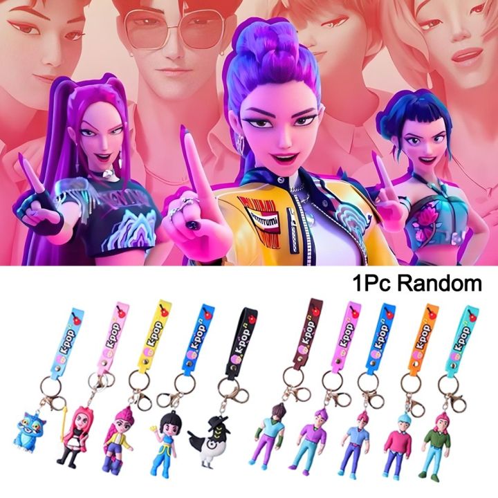 Kawaii Huntrix Saja Boys Kpop Demon Hunters Keychain Rumi Mira Zoe ...