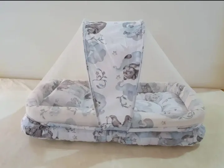 GP Baby Bed with Mosquito net and 1 pillow, Comfortable New born Baby ...