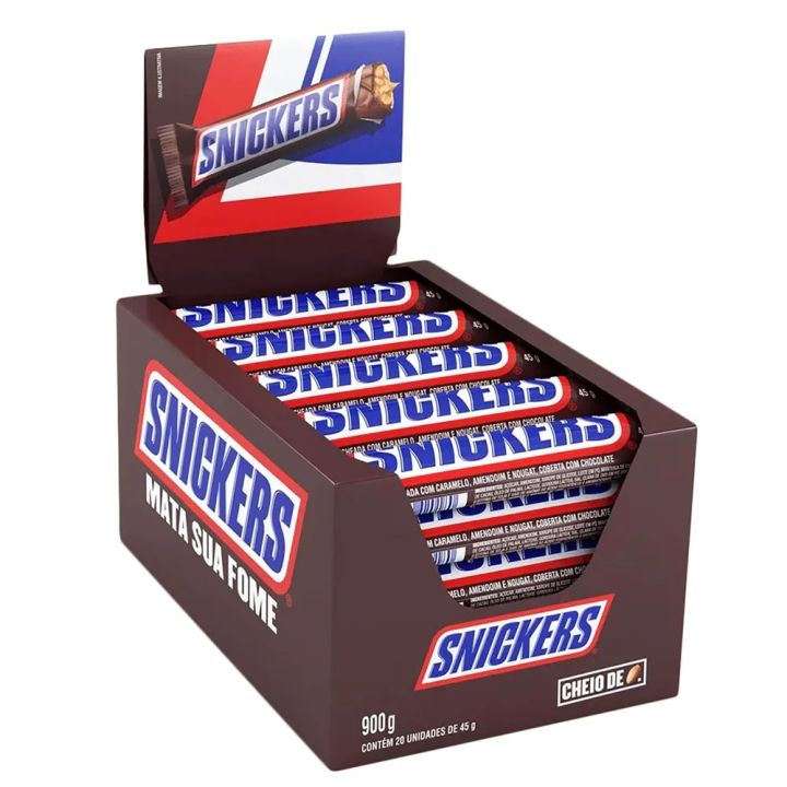 Snickers Chocolate Bar Original – Full Box Pack of 20 x 45g – Imported ...