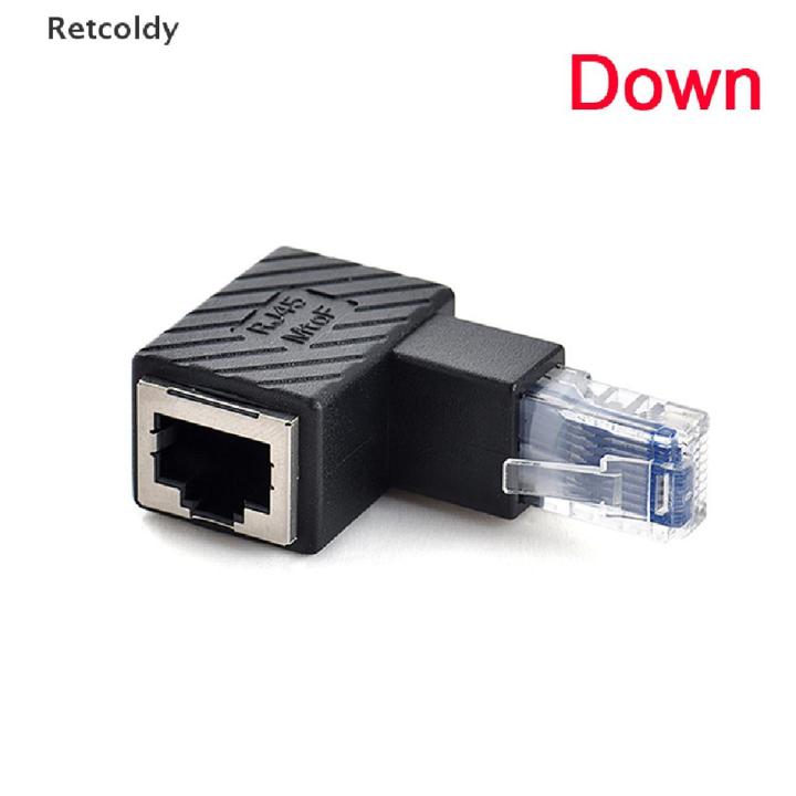 【Retc】 90 Degree 270 Degree Up Down Left Right Multi-angle RJ45 Male to ...