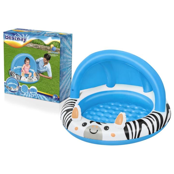 Shaded Baby Pool | Safari Fun Inflatable Play Centre UV Sunshade ...