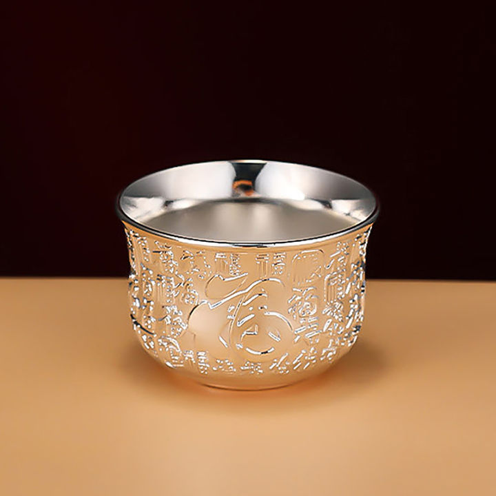 NEW Brass Serving Bowl Cup Chinese Ritual Buddhist Offering Water Bowl ...