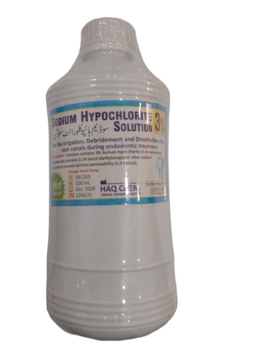 Sodium hypo Solution 3% for dental / best for irrigation, disinfection ...