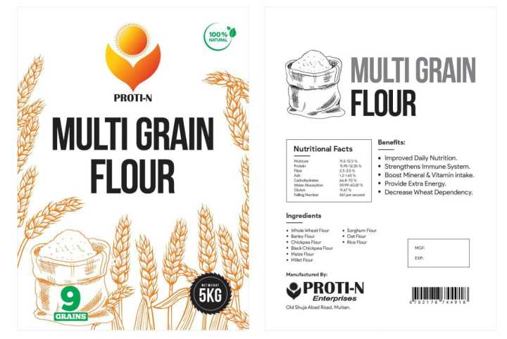 Natural Multi Grain Flour/ Diet Flour/ 5KG | Daraz.pk