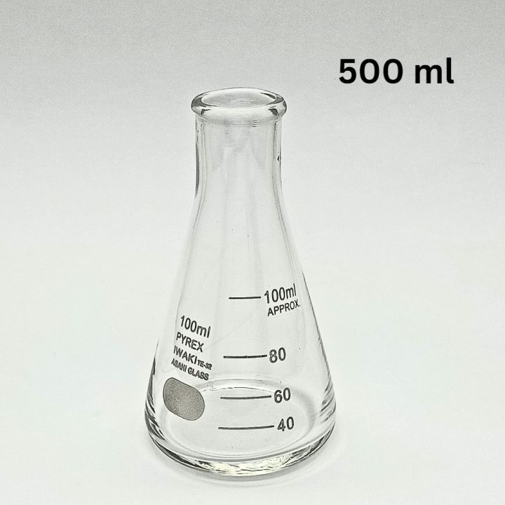 500ml Graduated Conical Flask, Borosilicate 3.3 glass, Conical Flask ...