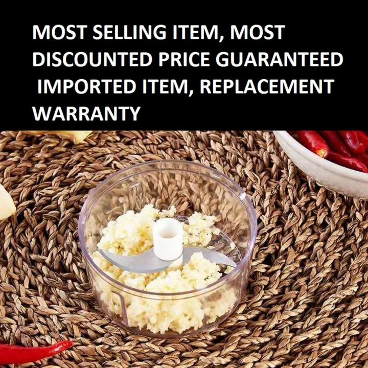 Mini Speedy Chopper Manual Hand Pull Vegetable chopper Meat Mini Turbo ...