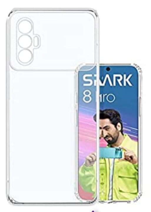Tecno_Spark 8 Pro Antishock Transparent Jelly Cover | Daraz.pk