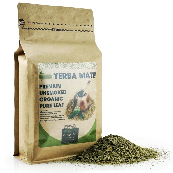 YerBalance Yerba Mate Tea Loose Leaf Premium Unsmoked Organic Pure Leaf ...