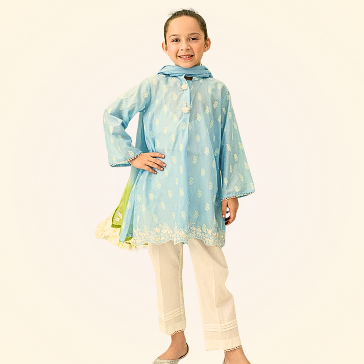 Kids Eid Collection - For Age 5 to 12 Years Girls Dresses - 3pc ...