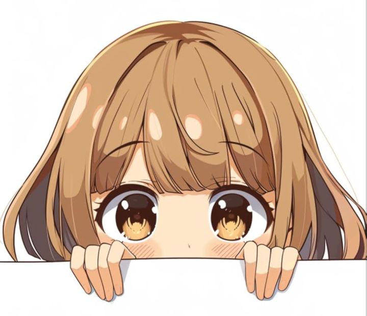 Peeking Anime Girl Car Decal, Waterproof Kawaii Cute Stickers for Car ...