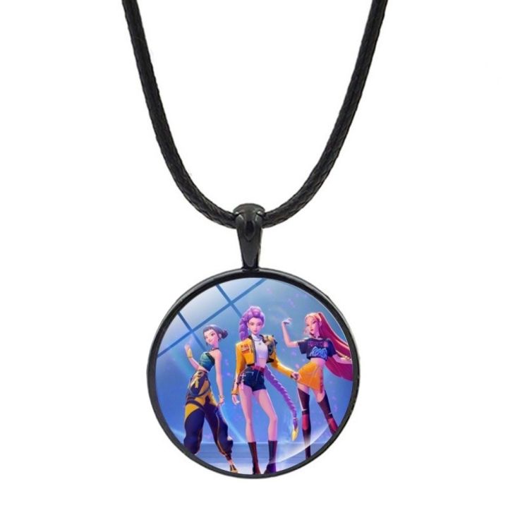 Fan Gift Anime Film Rumi Zoey Mira K Pop Demon Hunters Necklace Leather ...
