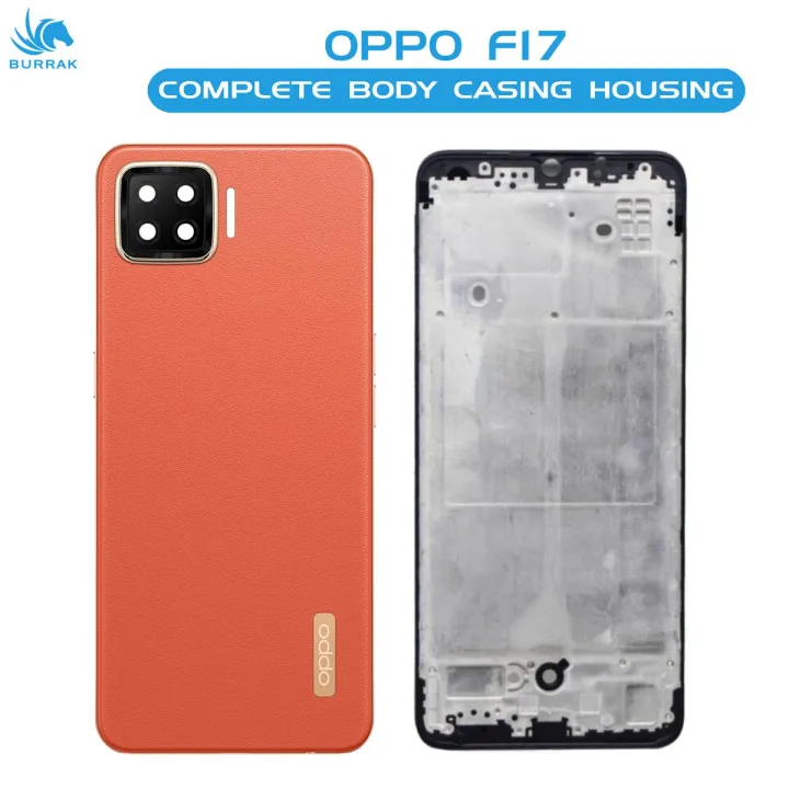 Oppo F17 Housing Middle Frame With Side Button and Camera Lens Complete ...