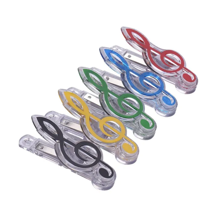 Music Clip Piano Book Page Clip Treble Clef Clips Bookmarks Accessories ...