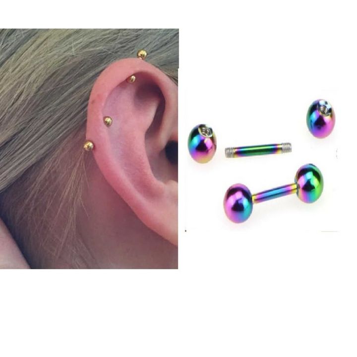 2 Pieces Steel 5mm Ear Plug PIERCING Barbell Cartilage Ear Jewelry ...