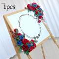 Artificial Wedding Arch Flowers Hanging Floral Garland Artificial Rose ...