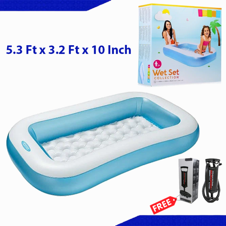 Rectangular swimming Pools with FREE HAND PUMP | Inflatable Swimming ...