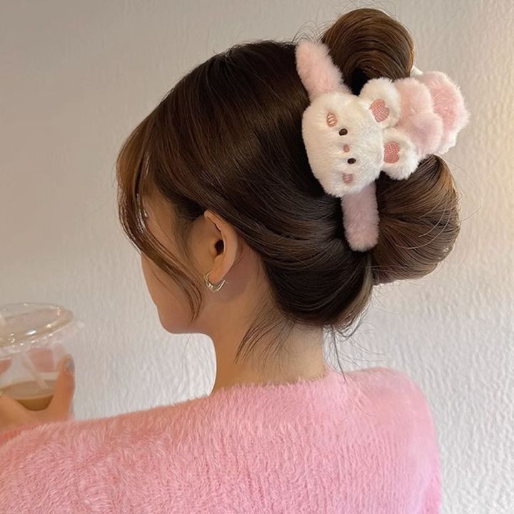 Elegant Doll Plush Panda Hair Claw Acrylic Frog Animal Shark Clip Large ...