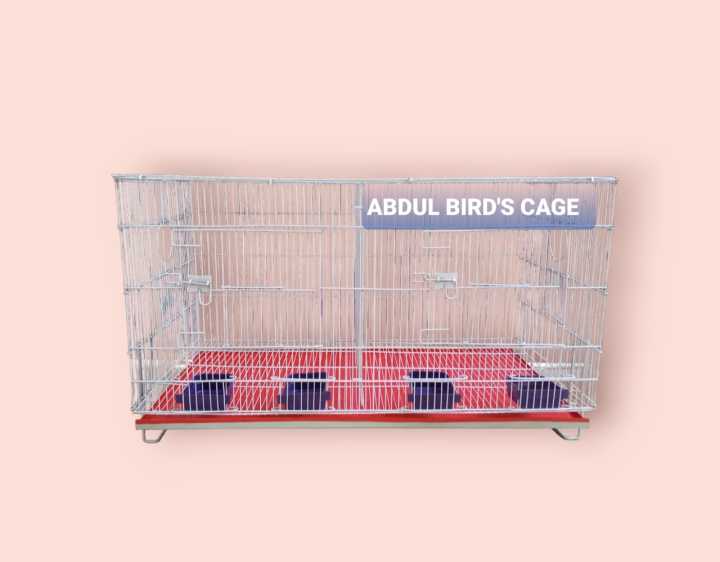 2 Portion Folding cage size 1.5x1.5 ft per portion white colour | Daraz.pk