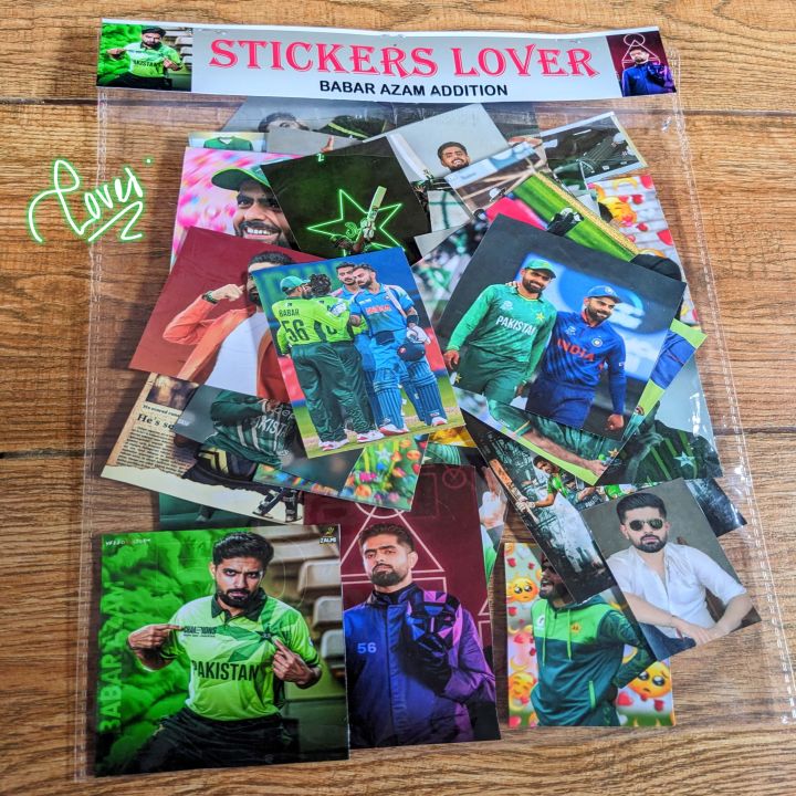 Babar Azam Sticker (40 Pcs) Top Rated Babar Azam Stickers Premium ...