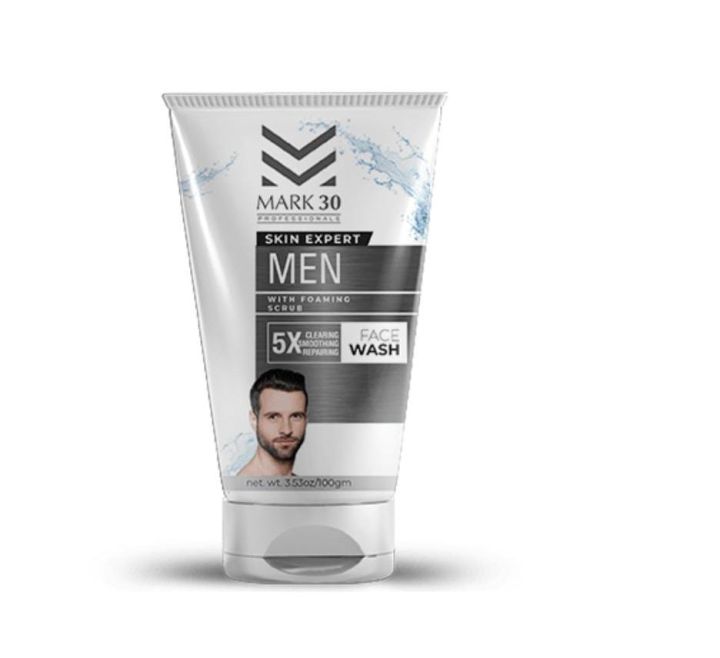Mark 30 Professional Skin Expert Face Wash for Men – With Foaming Scrub ...