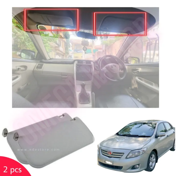 Toyota Corolla XLi Roof Sun Visors (2 Pcs) – Custom Interior Sun Block ...