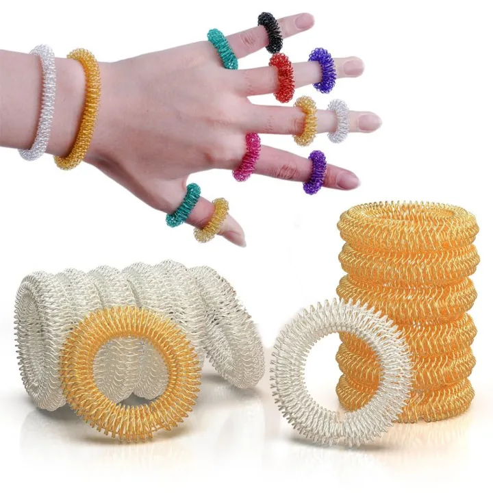 Compact Premium Acupressure Ring φ2.5cm Steel Anti Stress Rings Mini ...