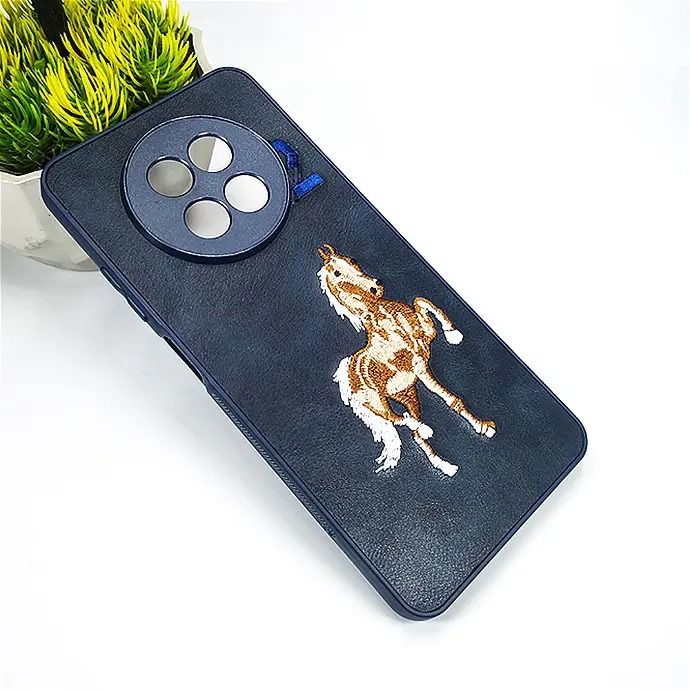 Oppo Realme 12 5G Santa Barbara Polo Back Case (Navy Blue) Leather ...