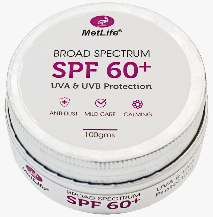 Sun Block SPF-60 UVA & UVB Protection, 100gm - Oil-Free, Lightweight Sunscreen for Sensitive ...