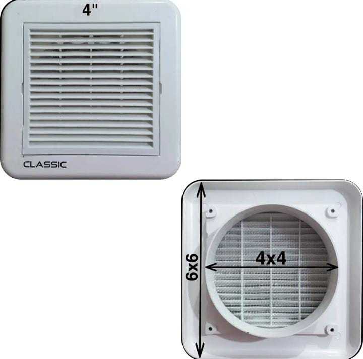 Classic air Vent Ventilation Grille Cover 4 inch ( DIAMETER SIZE 4 ...