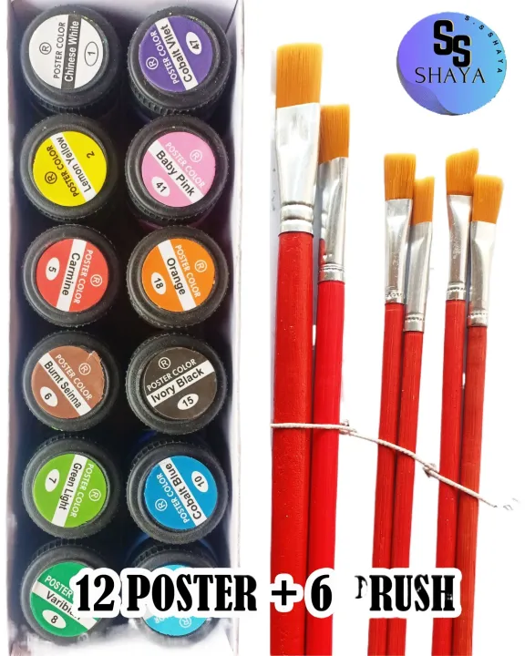 POSTER COLOR \ PAINTS BRUSH'S \ PAINTING COLOR \ ZORROR POSTER WATER ...