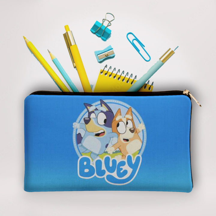 Bluey Zipper Pouch For Kids Cartoon Fans Cute Pencil Case at ...