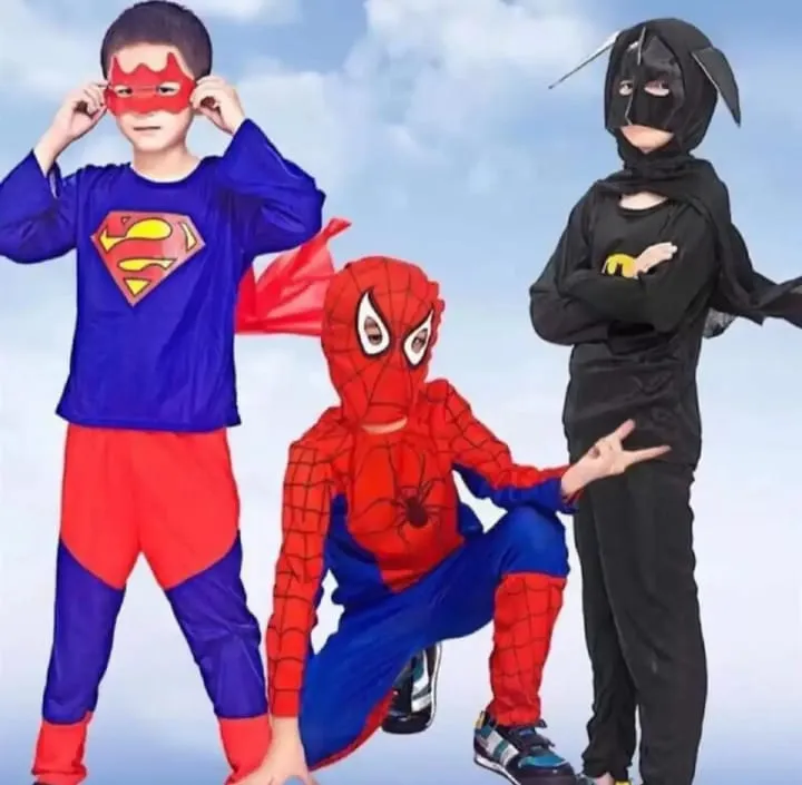 Spiderman-Superman-Batman SuperHeroes Character Costumes/Dresses For 2 ...