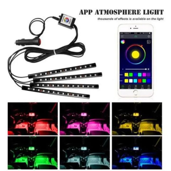 Mobile Control Atmosphere Lights For Car & Bikes RGB BLUETOOTH ...