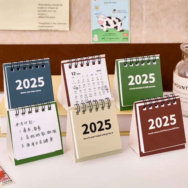 2025 Mini Simple Desk Calendar Cute Portable Pocket Small Daily ...