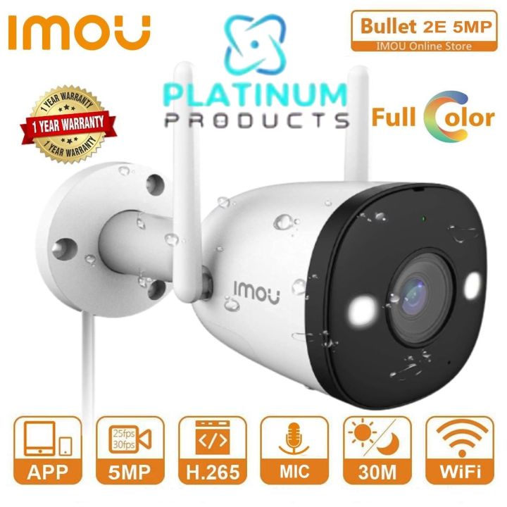 Imou Bullet 2E 5MP 3K Outdoor Security Camera Wireless IP Camera Full ...