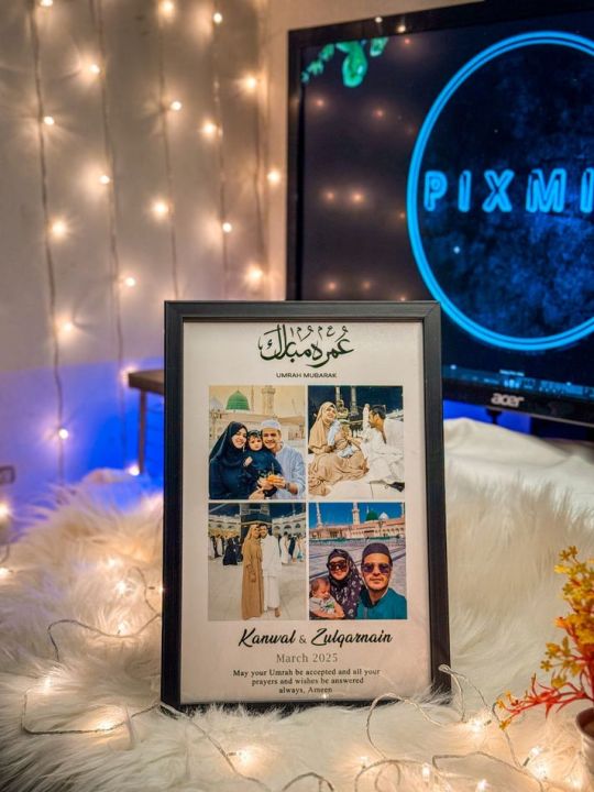 umrah / hajj mubarik customized photo frame | Daraz.pk