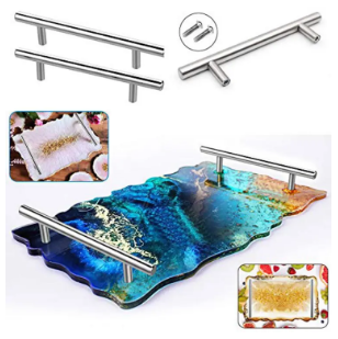 Pack of 2 Resin Tray Handles for Resin Tray for Epoxy Resin Work in Different Colors and Sizes T ...