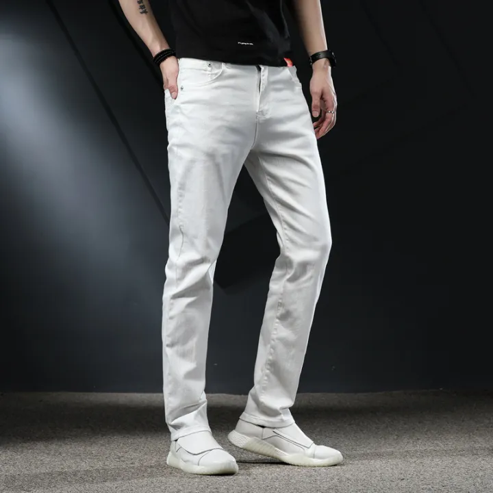White Cotton Jeans Pants for Men | Daraz.pk