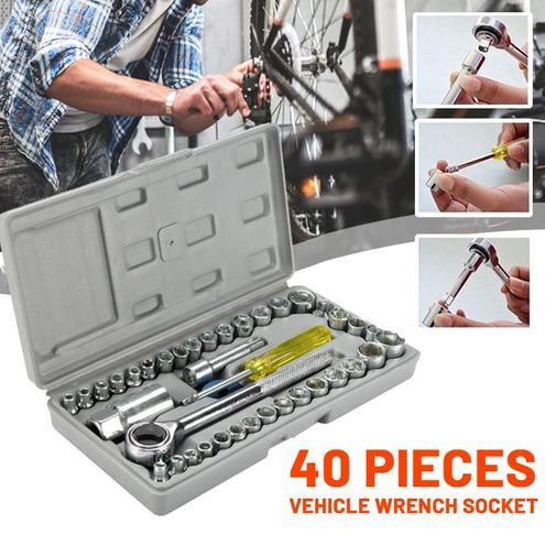 Original Aiwa 40 Piece Toolkit Tool kit Combination Socket Ratchet ...