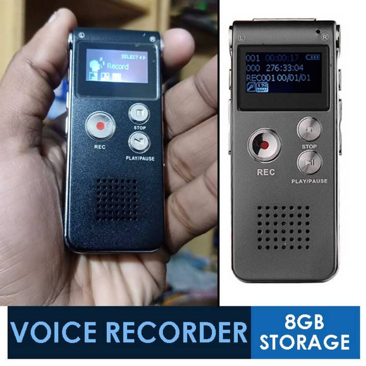 Voice Recorder Device Mini - Digital Sound Record - 8 GB Storage Built ...