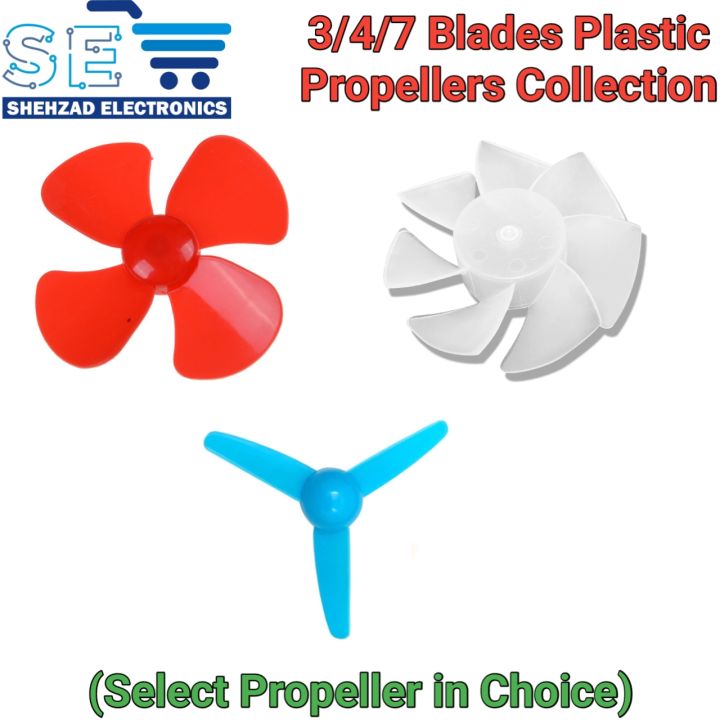 2/3PCS 3/4/7-Blade Plastic Propellers for Mini Fan & DIY Projects ...