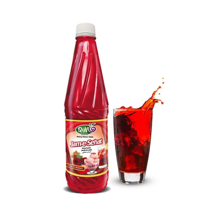 Q&N FLAVORS Jam e Sehat RED SYRUP Lal Sharbat 770ML | Daraz.pk