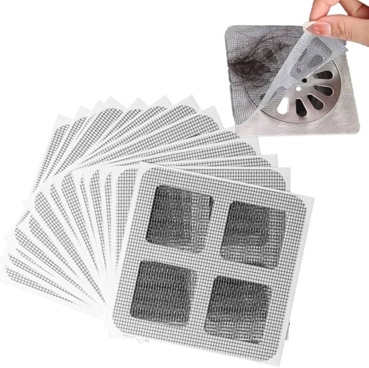 Shower Drain Hair Catcher Mesh Stickers,Disposable Hair Drain Stickers ...