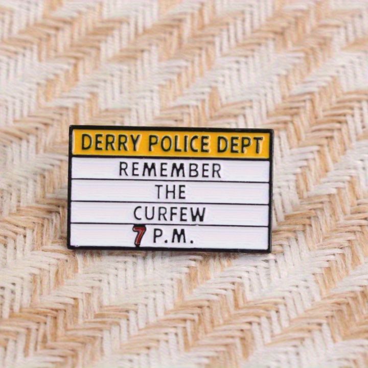 Themed Derry Police Dept - Remember the Curfew 7 P.M. Enamel Pin ...