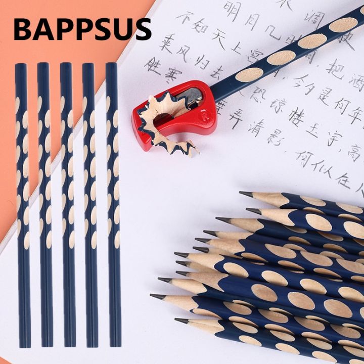 Student Groove Triangle Wooden Pencil Kid Posture Correction Pencil ...