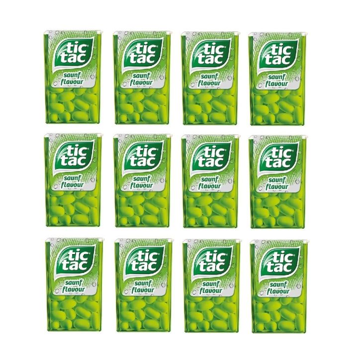 Tic Tac Saunf Flavour - Pack of 12 (7.7g each) | Refreshing and ...